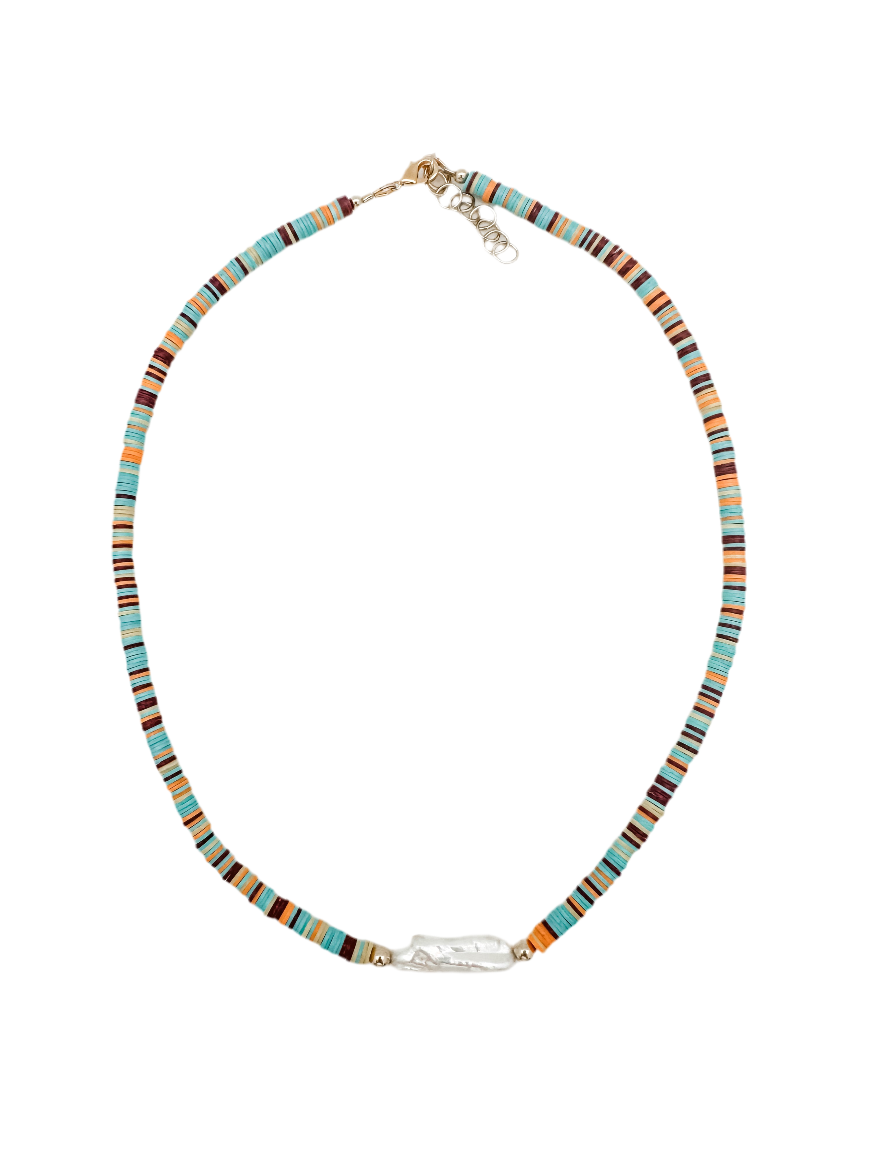 Vinyl and Pearl Necklace – Audrey Allman Designs