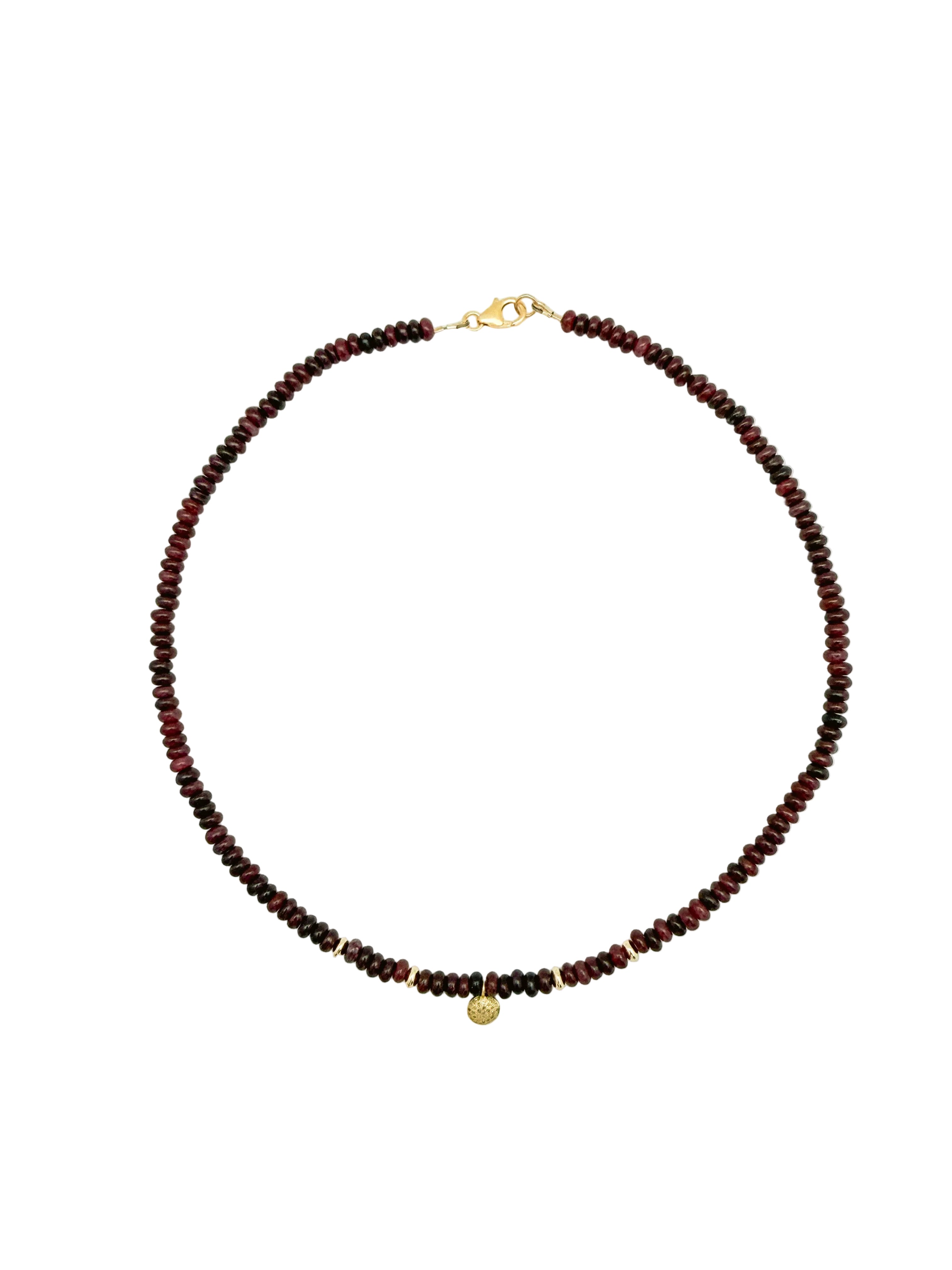 Burgundy Jade and Diamond Necklace – Audrey Allman Designs